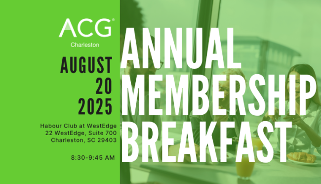 ACG Charleston's Membership Breakfast | ACG Charleston